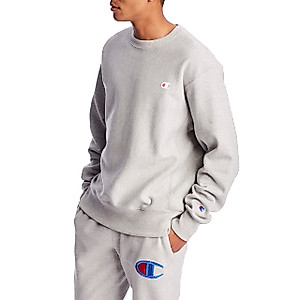 Champion mens Reverse Weave Crew, Left Chest C Sweatshirt, Oxford Gray-y06145, X-Large US