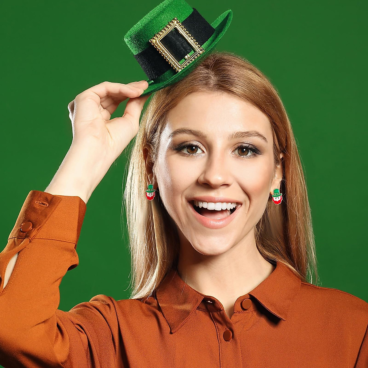 Riceshoot 72 Pairs Holiday Earrings for Women St. Patrick's Day Easter Summer Patriotic Earrings(Ear Studs)