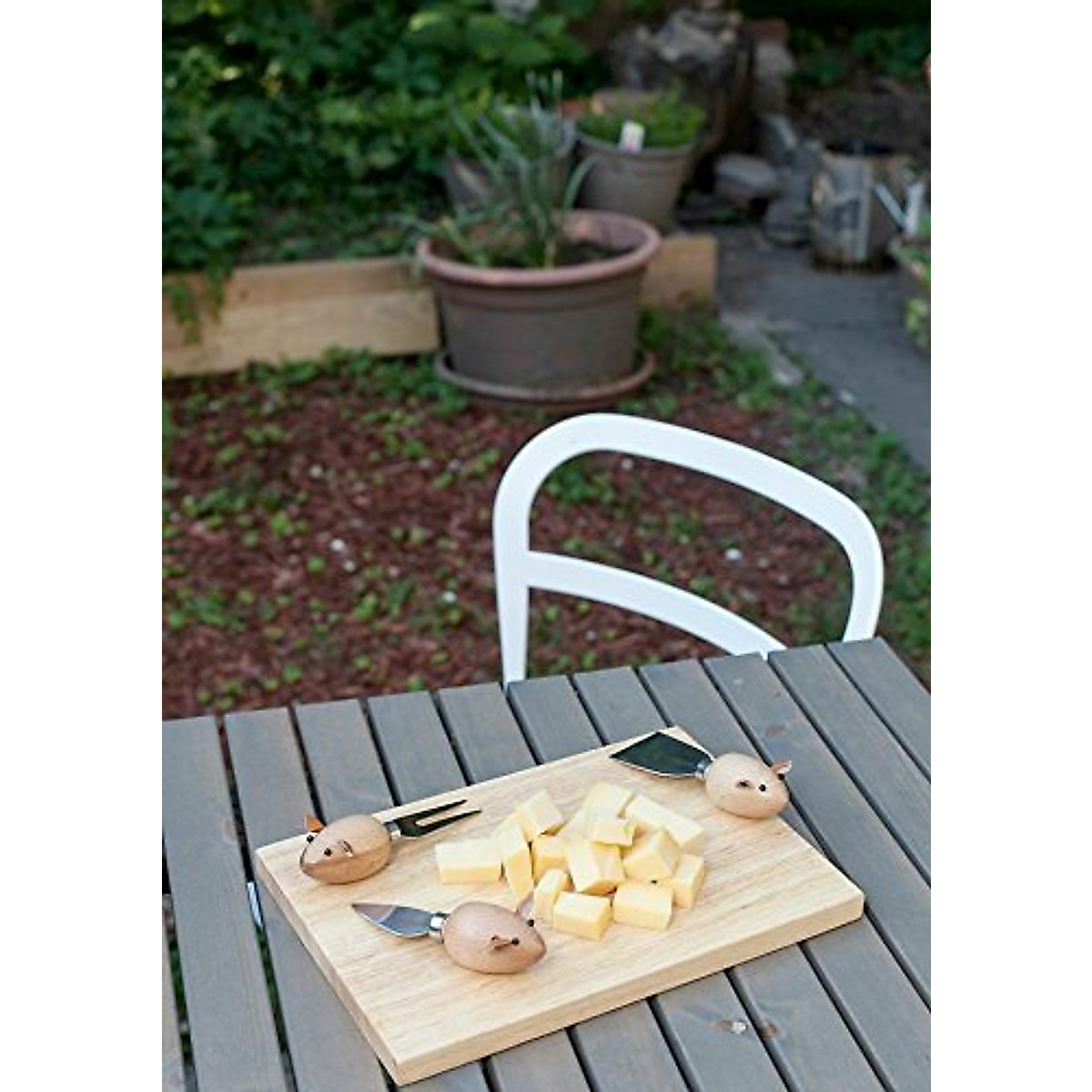 Kikkerland Mouse Cheese Knives, Set of 3