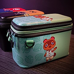 PDP Gaming Officially Licensed Switch Pull-N-Go Travel Case - Animal Crossing - Semi-Hardshell Protection - Protective PU Leather - Holds 14 Games - Works with Switch OLED & Lite - Perfect for Kids