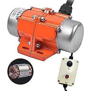 Hsing 30W Concrete Vibrator Vibration Motor with Speed Controller AC 110V 3600rpm Single Phase Power Concrete Vibrators for Shaker Table (30W + Controller)