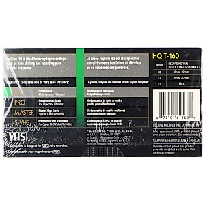 Fuji 23021161 Standard Grade VHS Video Tape (8 Hrs.)