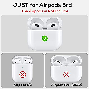 MOFREE Compatible with Airpods 3 Case Cover 2021, Soft Silicone Protective Case for Airpods 3rd Generation Case with Bling Elephant Keychain, Charging Case for AirPods Gen 3 Case Women (Rose Gold)