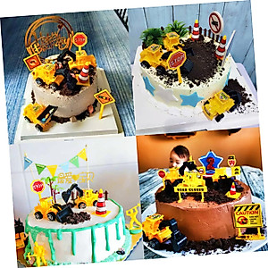 Gogogmee 25pcs Street Signs for Cake Decorations Set 5pcs/kit Creative Cake Topper Ornaments for Birthday Party Supplies