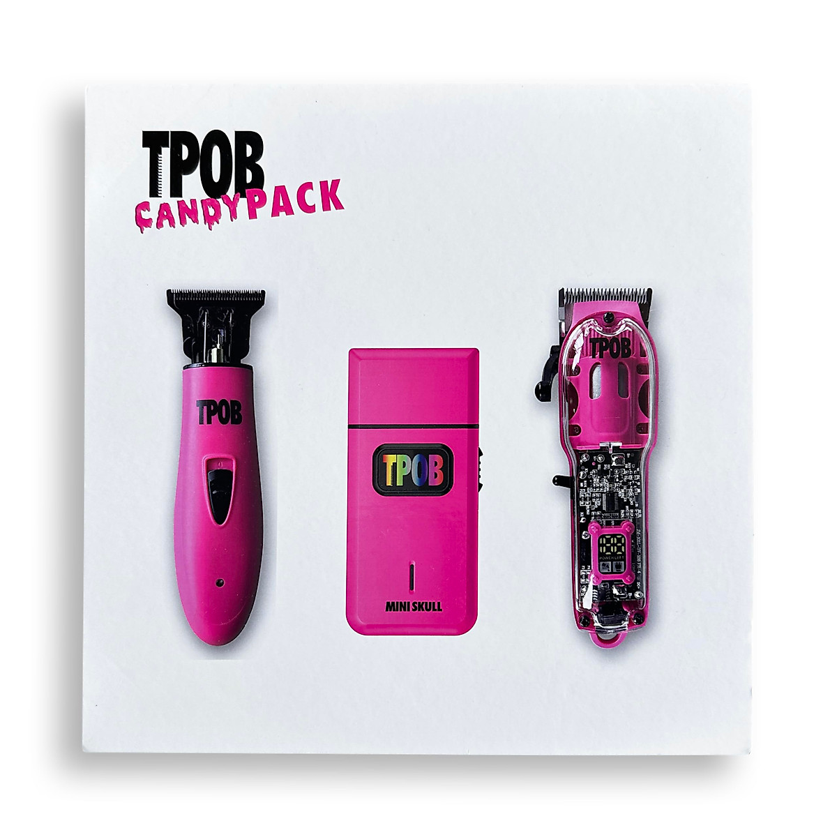 TPOB Slime 2 Candy Pink Clipper Trimmer Shaver Set Barber Hair Clippers in Matte Pink with Taper Blade