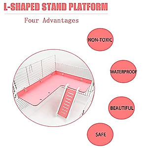 Hamster Platform with Climbing Ladder,Small Animal Wooden Natural Bridge Toy Guinea Pig Playground Cage Accessories for Hamster Guinea Pig Syrian Hamster Gerbil Dwarf Mouse Sugar Gliders 3 Pcs