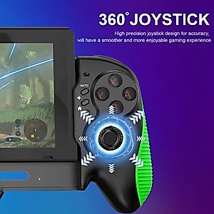 Sefitopher Switch Controller, One Piece Joy Pad Replacement for Nintendo Switch Joycons, Support Turbo, 6-Axis Gyro, Dual Motors Vibration, Wake-up Function, Suitable for Big Hand Players