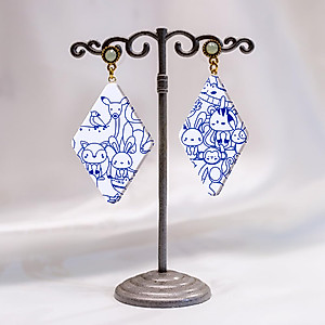 OLYCRAFT 4x5 Inch Clay Stencils Animal Pattern Silk Screen for Polymer Clay Line Zoo Rabbit Bear Monkey Silk Screen Stencils Mesh Transfer Stencils Animal Mesh Stencil for Polymer Clay Jewelry Making