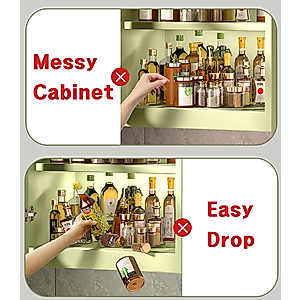 Fridge Lazy Susan Turnable Organizer, NCARSTER Non-Skid Spinner Plastic Lazy Susan Turntable for Cabinet, Table, Pantry, Kitchen, Countertop (Green)