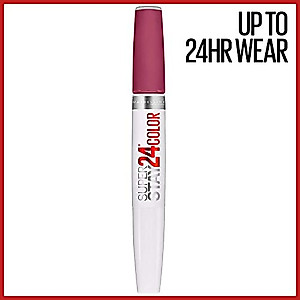 Maybelline Super Stay 24, 2-Step Liquid Lipstick Makeup, Long Lasting Highly Pigmented Color with Moisturizing Balm, Relentless Ruby, Ruby Red, 1 Count