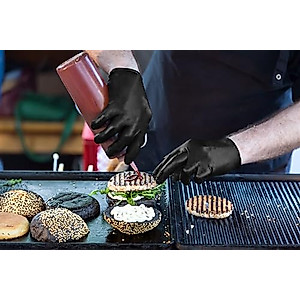 MICROFLEX Midknight Touch 93-732 Disposable Nitrile Exam Gloves for Auto, Tattoo, Dentistry, Catering, 4.3 mil - Medium, Black (Case of 1000)