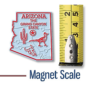 Arizona Small State Magnet by Classic Magnets, 1.7" x 1.9", Collectible Souvenirs Made in The USA