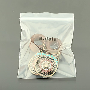 Balala 0G 8mm Bohemian Teardrop Wood Dangle Ear Gauges Piercing Flesh Tunnels Plugs Statement Earrings, Brown, BA161-8