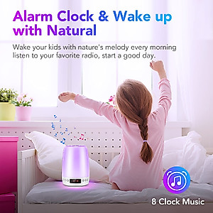 Night Lights for Kids Room,Night Light for Kids Night Lights for Bedroom,Kids Night Light Lamp Baby Night Lgiht with White Noise Nursery Nightlights for Children Boys,Clock+Battery Operated+Bluetooth