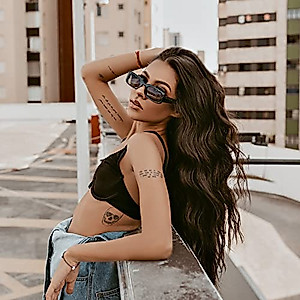 SUNOVELTIES 10 Pack Rectangle Sunglasses for Women Retro Narrow Square Glasses Vintage Eyewear Luxury Design Uniex