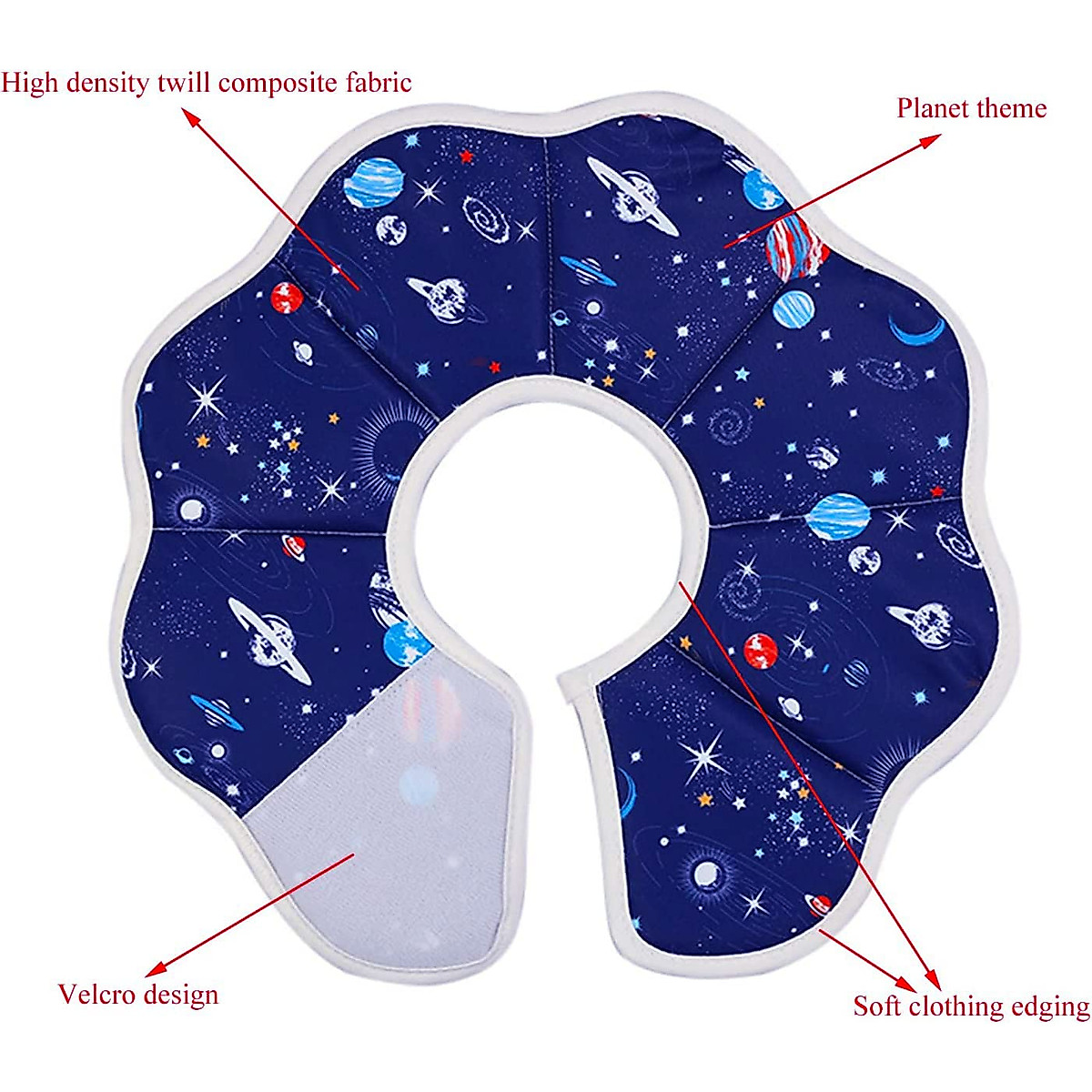 Johoxton Cat Cone, Cat Recovery Collar After Surgery Cat Cone Collar Cat Cones to Stop Licking Cat Donut Collar E Collar for Cats Puppy Dog (M, Fiber Blue)