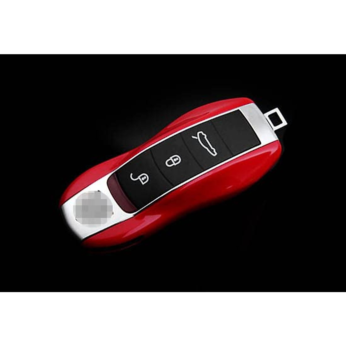 iJDMTOY Direct Replacement Sports Red Finish Key Fob Side Panel Trims Compatible with Porsche Cayenne Panamera Macan 911, etc