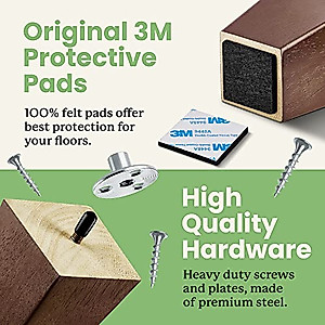 Tarox 5 Inch Wood Furniture Legs Set of 4 | Couch Legs | Chair Legs Replacement Legs Furniture | Sofa Legs Set of 4 Sofa feet | Wooden Furniture feet | Bed Legs | Couch feet Leg | Patas para muebles