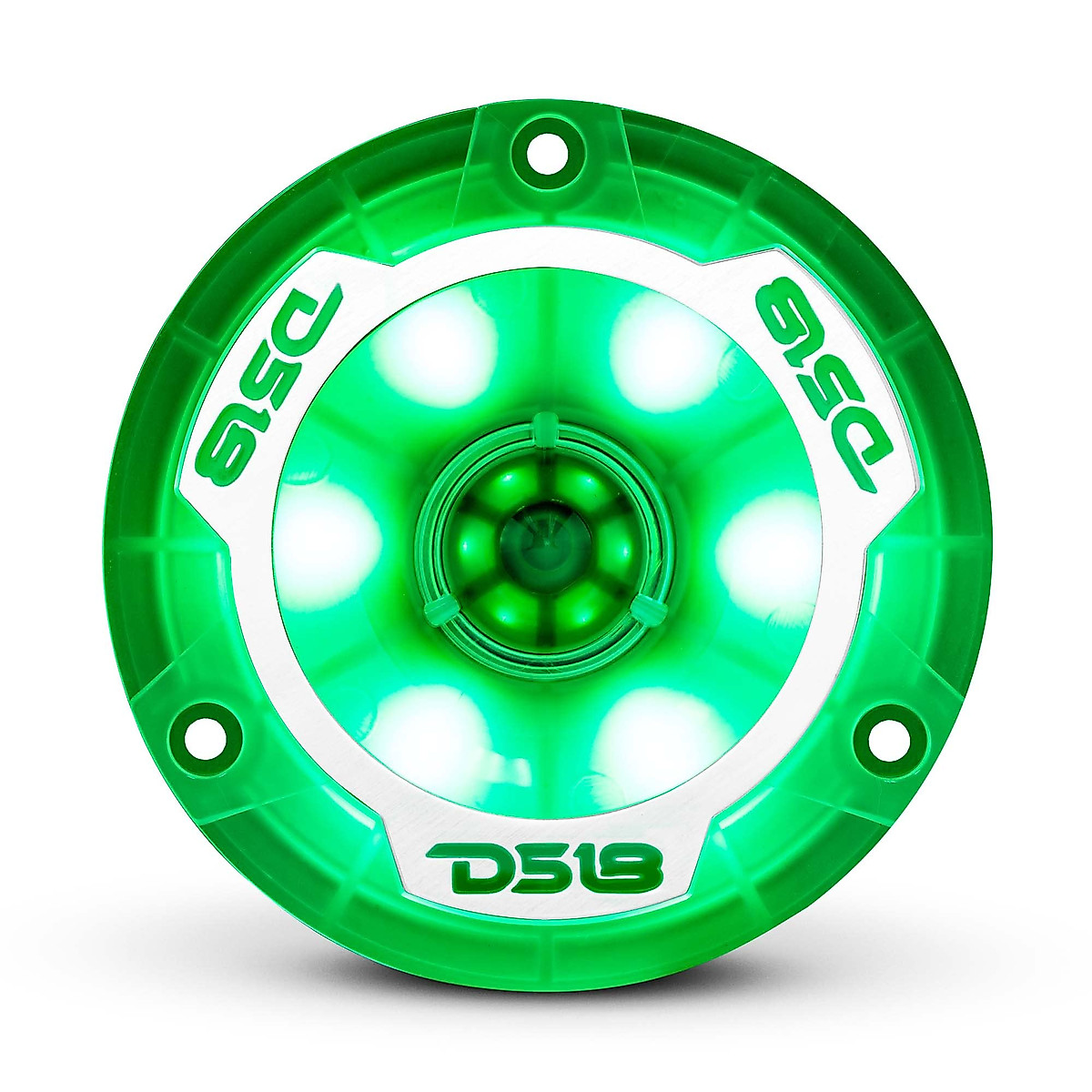 DS18 PRO-TW1L 3.8" RGB Aluminum Super Bullet Tweeter - 1" Voice Coil, Polycarbonate Body and Bullet, 400W Max, 200W RMS, 4 Ohms, Built in Crossover - PRO Tweeters are The Best - 2 Speakers