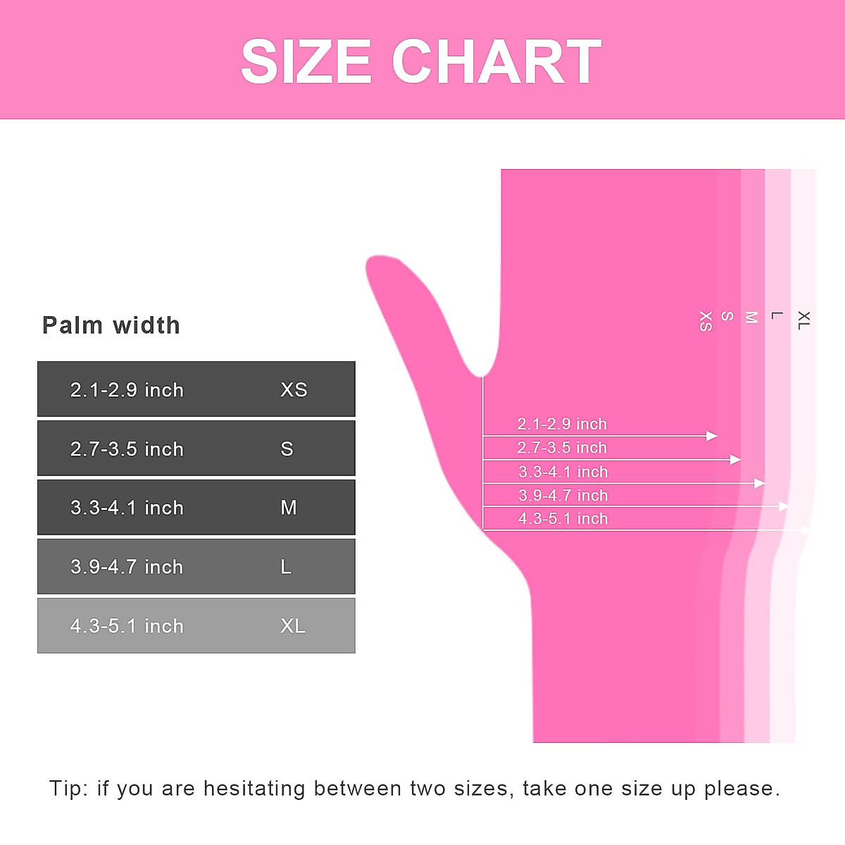 FINITEX Pink Nitrile Disposable Latex-Free Gloves - 3.5mil 100PCS/Box Powder-Free 9inch Gloves Guantes de Nitrilo Cleaning Medical Exam Food Cooking Gloves(100, X-Small)