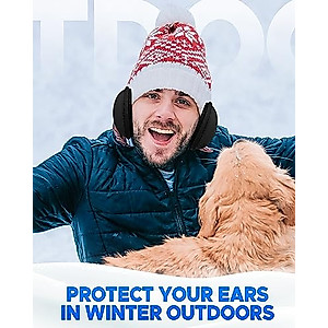Venswell Winter Ear Muffs/Earmuffs for Men Women Fleece Ear Warmers for Cold Weather Running-Behind the Head Ear Cover Adjustable