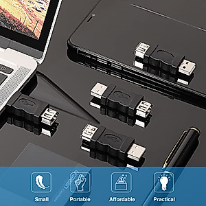 Fiada 4 Pieces Firewire 6 Pin USB Adapter, Female F to USB M Male Cable Converter, Compatible with Digital Cameras, Printers, MP3 Players, Cellular Phones
