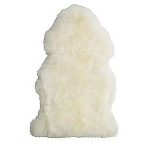 Desert Breeze Distributing Premium Single Pelt, Genuine New Zealand Sheepskin Rug, 41 inch Length, Ivory Color, Thick Soft Luxurious Natural Wool, by Minidoka Sheepskin…