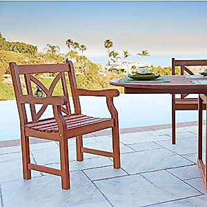 Malibu Outdoor Garden Armchair with X-Back