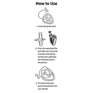 PICKRING Rose Shaped Guitar Pick Holder Necklace (SILVER)