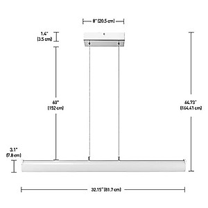 Globe Electric Calypso 20W Integrated LED Pendant Lighting, Chrome, Frosted Acrylic Shade, 1700 Lumens, Warm White 3000 Kelvin, 80 CRI