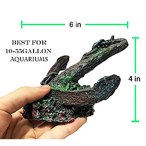 SLOCME Aquarium Ornaments Resin Anchor Decorations - Fish Tank Supplies Accessories, Eco-Friendly Non-Toxic Aquarium Decor