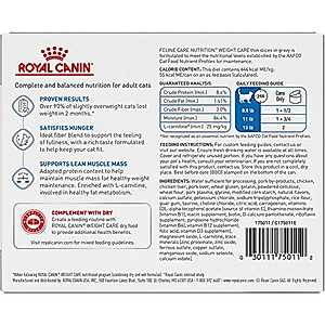 Royal Canin Feline Weight Care Thin Slices in Gravy Canned Adult Wet Cat Food, 3 oz can (6-pack)