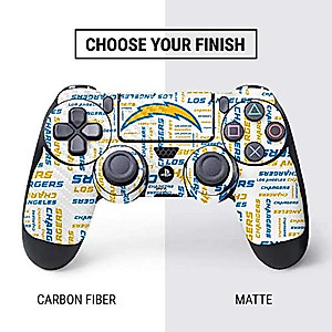 Skinit Decal Gaming Skin Compatible with PS4 Pro/Slim Controller - Officially Licensed NFL Los Angeles Chargers White Blast Design