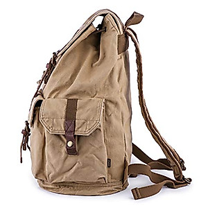Gootium 21101KA Specially High Density Thick Canvas Backpack Rucksack,Khaki