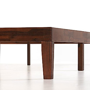 Mellow Naturalista Classic 12 Inch Solid Wood Platform Bed with Wooden Slats, Cal King, Espresso