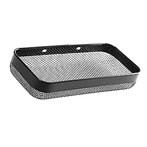 DOITOOL Cabinet Shelf Shower Caddy Basket Shelf Punch Free Bathroom Wall Storage Rack Bathroom Organizer Floating Shelf Brush Sponge Holder Rack Kitchen Draining Basket Black Metal Shelf