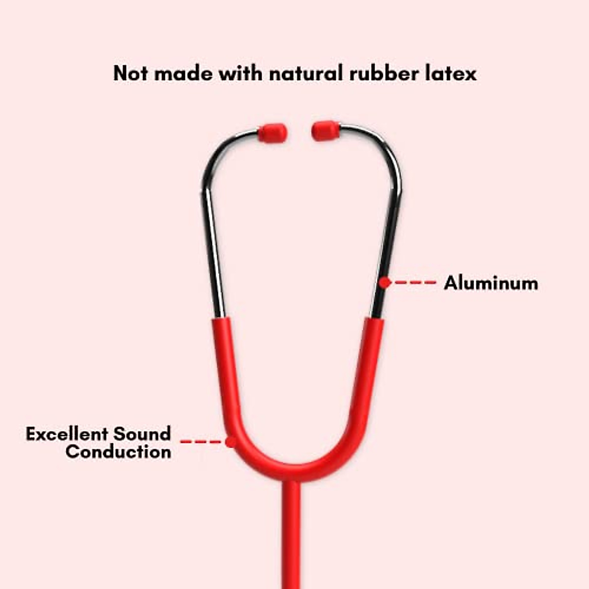 Perfect For Doctors and Nurses, Red Stethoscope, Heart on Diaphragm