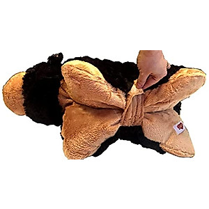 Monkey Zoopurr Pets 19" Large, 2-in-1 Stuffed Animal and Pillow with Embroidered Eyes | Expandable Cushion | Premium Soft Plush Cute Toy Travel Comfort | Great Present for Toddlers & Kids