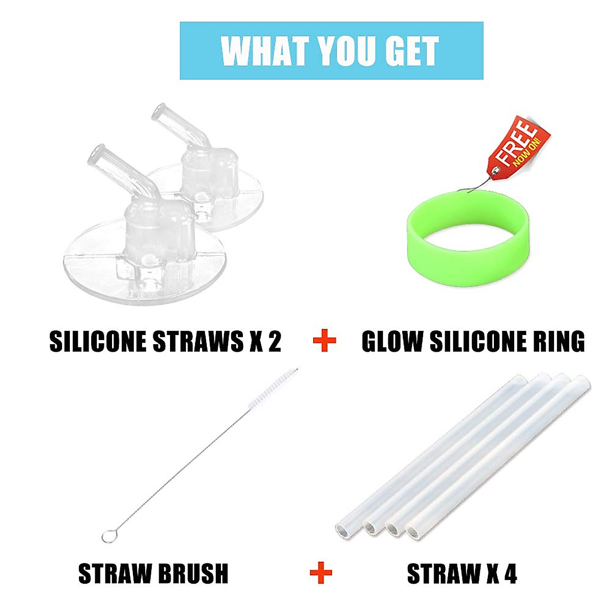 Replacement Straws for Thermos Funtainer 12oz (Model F401 & F410), Thermos Straws Replacement Kids, Thermos Water Bottle Replacement Parts, Funtainer Thermos 12oz Straw Set with Straw Brush