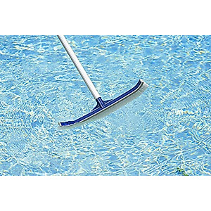 Poolmaster 20160 Heavy-Duty Vinyl Liner Swimming Brush with Rubber Bumper for Above or In Ground Pools, 18-Inches, Multi