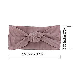 Sugarmelon Baby Headbands Stretchy Hairbands Hair Bow Elastics for Baby Girls Newborn Toddlers Infant Kids (Knot Headband Mustard)