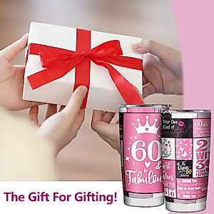 LJWJWLJW 60th Birthday Gifts for Women Tumbler 60 Year Old Gifts for Her Happy 60th Birthday Decorations Women 1963 Birthday Gifts Stainless Cup 20 Oz…