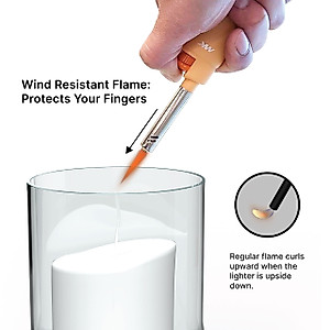 MK Lighter 10PCS Candle Lighters, Windproof Flame, Ideal as Lighters for Candle, BBQ Lighters, Camping Lighters, Outdoor Lighters, Butane Refillable Lighters, Multipurpose Lighters (3BL PASTEL)