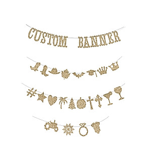 Personalized Custom Banner for any Occasion Graduation Fall Halloween First 1st 15th 16th 30th 40th 50th Birthday Anniversary Baby Shower Welcome Home Wedding Nash Bash Name Bachelorette