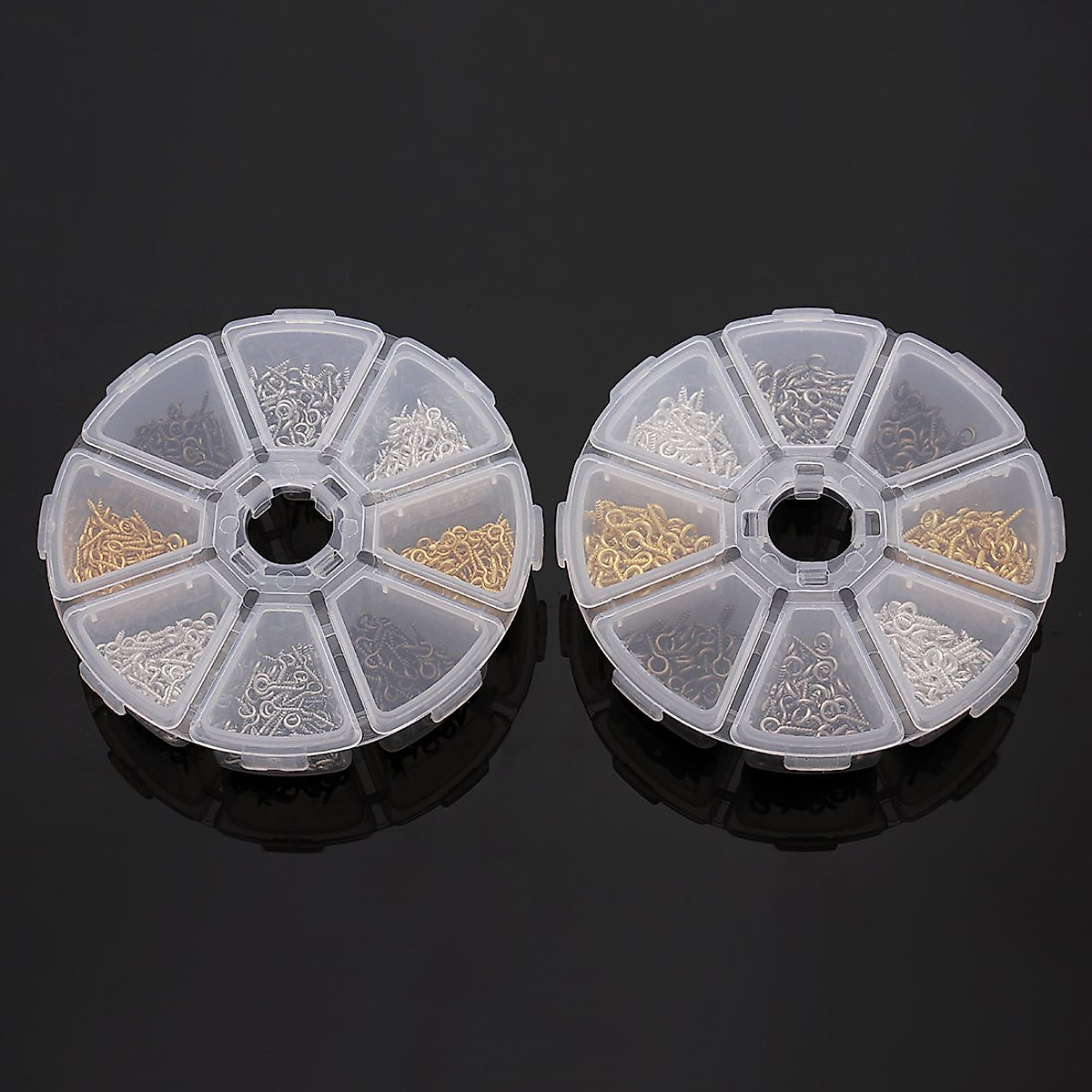 Linsoir Beads Metal Screw Eye Pins Hooks 4X10mm Heavy Duty Screw Eye Pins for DIY Jewelry Making Mixed Colors Plated Eye Bolt Arts & Crafts Project 200 Pcs/lot