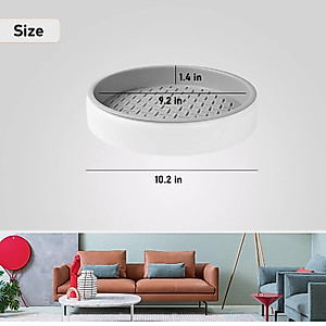 Lazy Susan Turntable Organizer,9 in Spice Turntable Rack,Rotating Round Organizers for Cabinet Pantry Kitchen Countertop Refrigerator Office Bathroom Bedroom,Grey