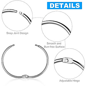 24 Pack Shower Curtain Rings, Rustproof Decorative Shower Curtain Hooks Metal Round Shower Ring Hooks for Bathroom Shower Rod (Stainless Steel)