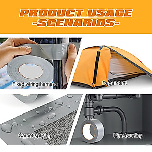 SIKEDEPRO Duct Tape, Silver Duct Tape，5 Rolls 2 inches x 30 Yards Duck Tape,Strong, ducttape, Flexible,Heavy Duty Duck Tape，Waterproof Bulk Value for Indoor & Outdoor Repairs, Industrial Use