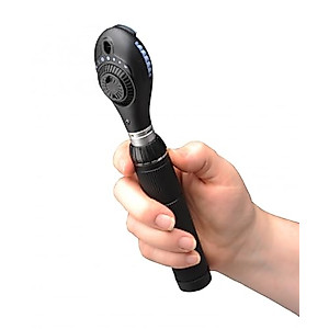 ADC Portable Diagnostic Set Plug-in Rechargeable, with Standard Otoscope and Coax Ophthalmoscope, LED Lamps, 3.5V, Hard Case, Diagnostix 5410L, Black