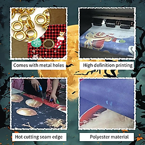 Halloween Door Cover Halloween Birthday Party Door Decorations Door scary window Banner 35.4 X 70.8 Inches Cat Theme Door Cover Halloween Birthday Decorations Sign Front Door for Halloween Party outdoor Supplies Decor (cat)